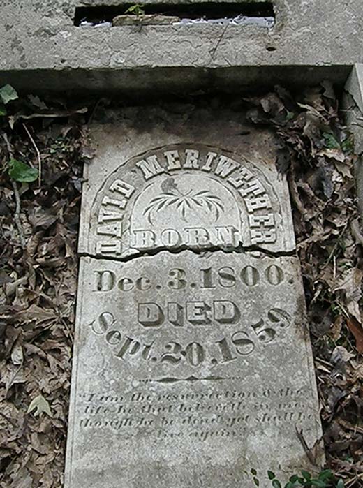 Burial Places - The Meriwether Society